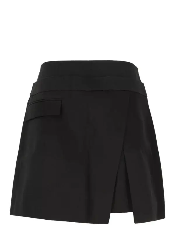 JUUN.J Asymmetric Hem Mini Skirt - Black
