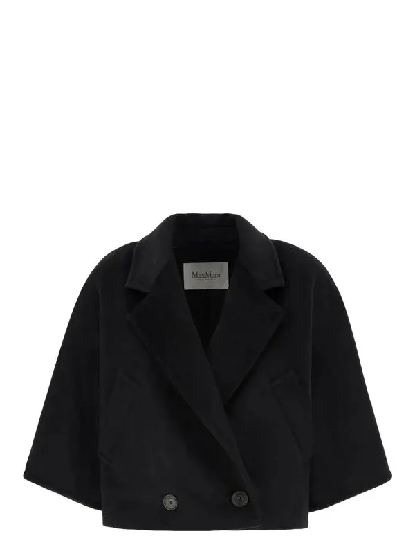 Max Mara Double-breasted Short Jacket - Black