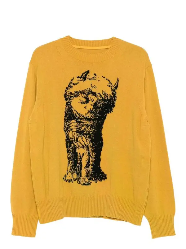 Sacai Where The Wild Things Are Crew-neck Sweater - Yellow