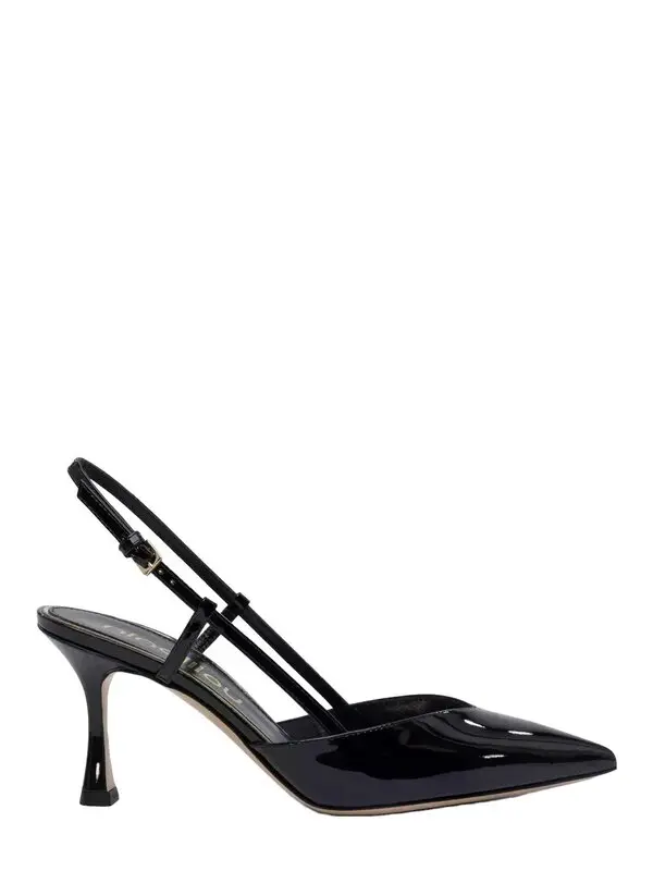 NINALILOU 70mm Mya Slingback Patent-leather Pumps - Black