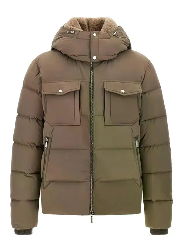 MOORER Alarick Quilted Jacket - Brown