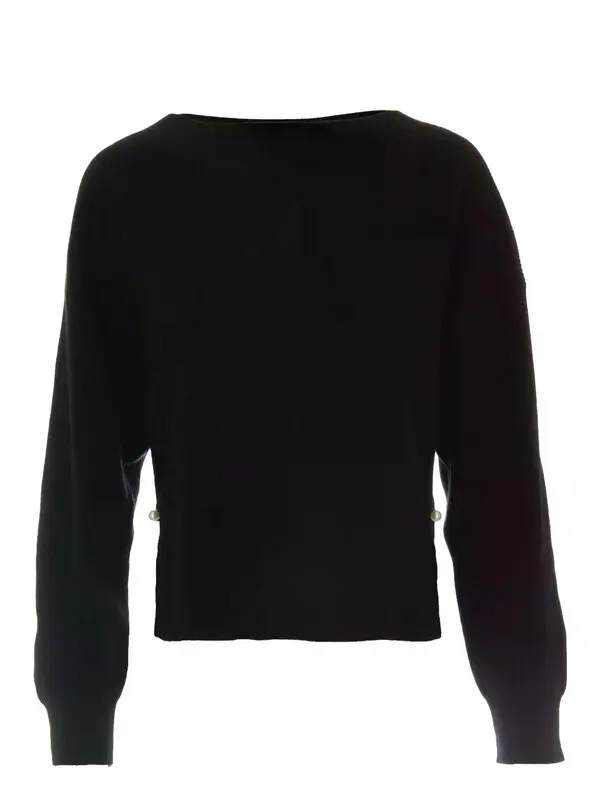 Liu Jo Ribbed Knit Sweater - Black
