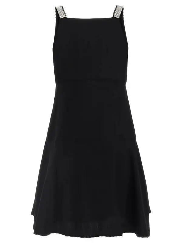 GIOVANNI BEDIN Crystal-embellished Mini Dress - Black