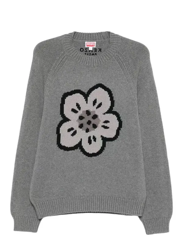 Kenzo Boke Flower Cotton-blend Sweater - Grey