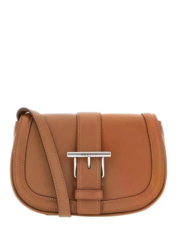 Alexander McQueen Buckle-detail Leather Mini Bag - Brown