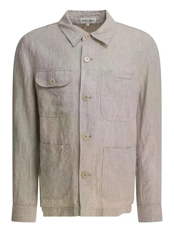 ALEX MILL Work Linen Shirt Jacket - Neutrals