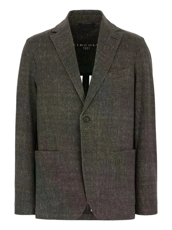 CIRCOLO 1901 Speckled Two-button Jacket - Grey