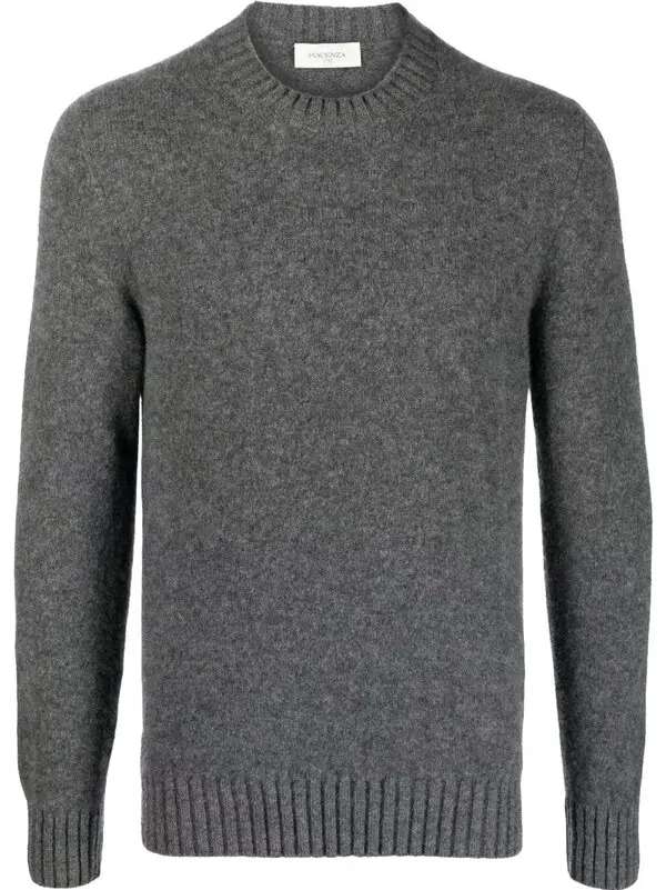 PIACENZA CASHMERE 1733 Fine-knit Crew-neck Jumper - Grey