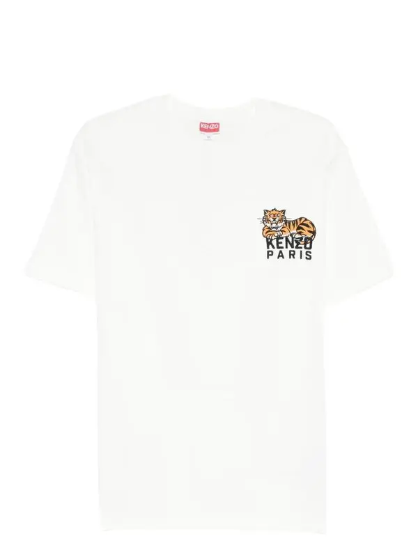 Kenzo Tiger-embroidered T-shirt - White