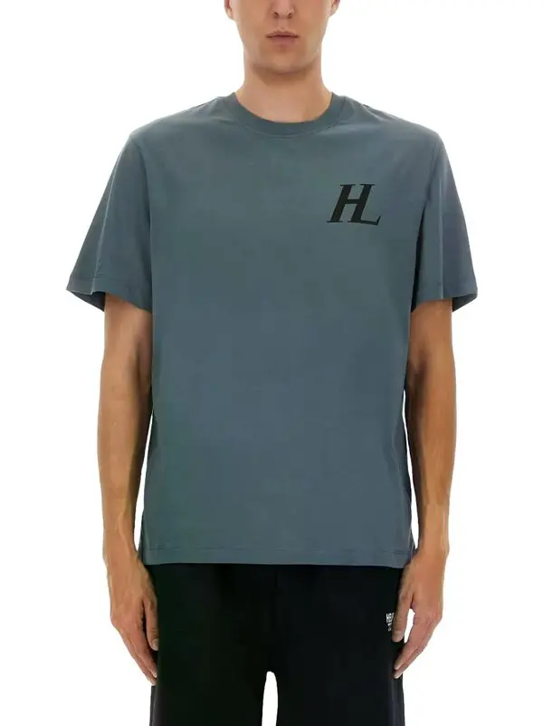 Helmut Lang Logo-print Cotton T-shirt - Blue