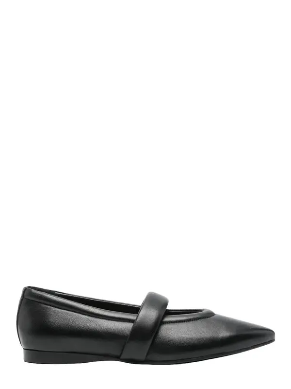 EVALUNA Pointed-toe Ballet Flats - Black