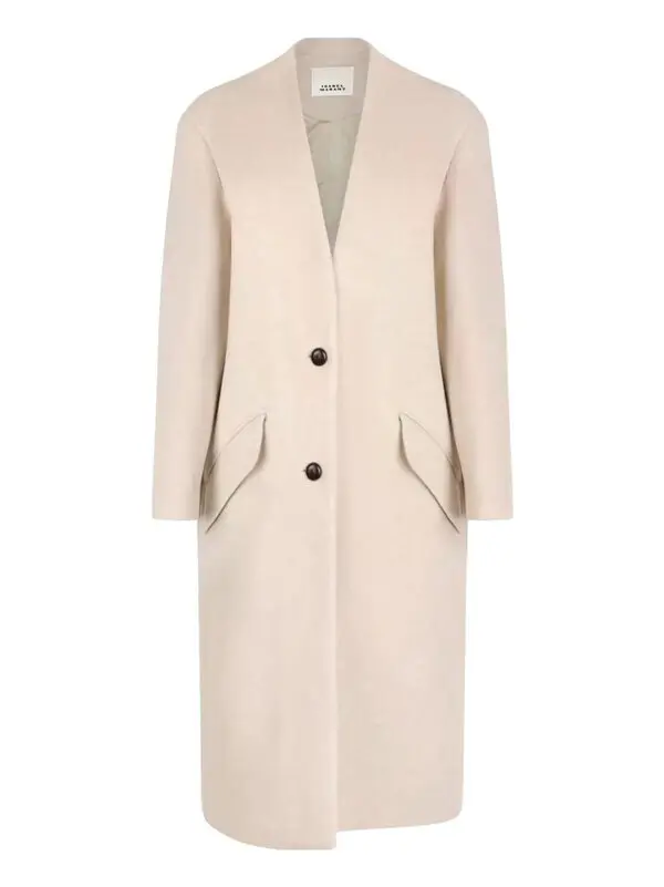 Isabel Marant Button-fastening Flap-pockets Single-breasted Coat - Neutrals
