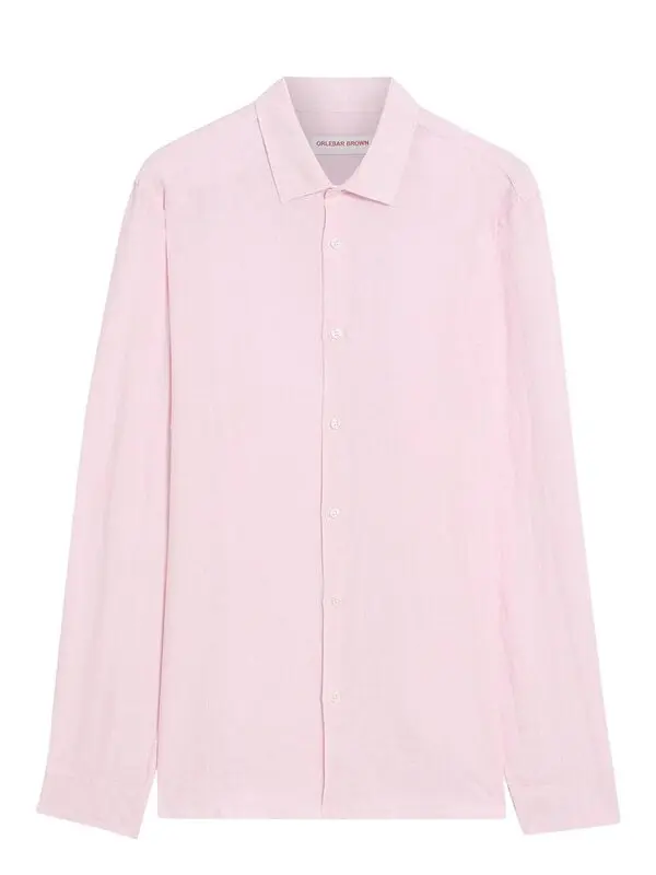 Orlebar Brown Giles Linen Shirt - Baby Pink