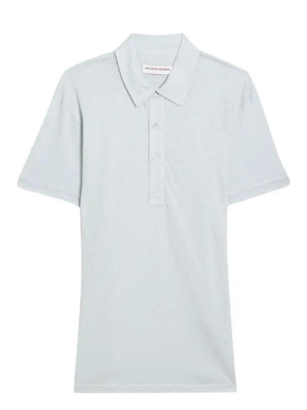 Orlebar Brown Sebastian Linenjersey Polo Shirt - Sky Blue