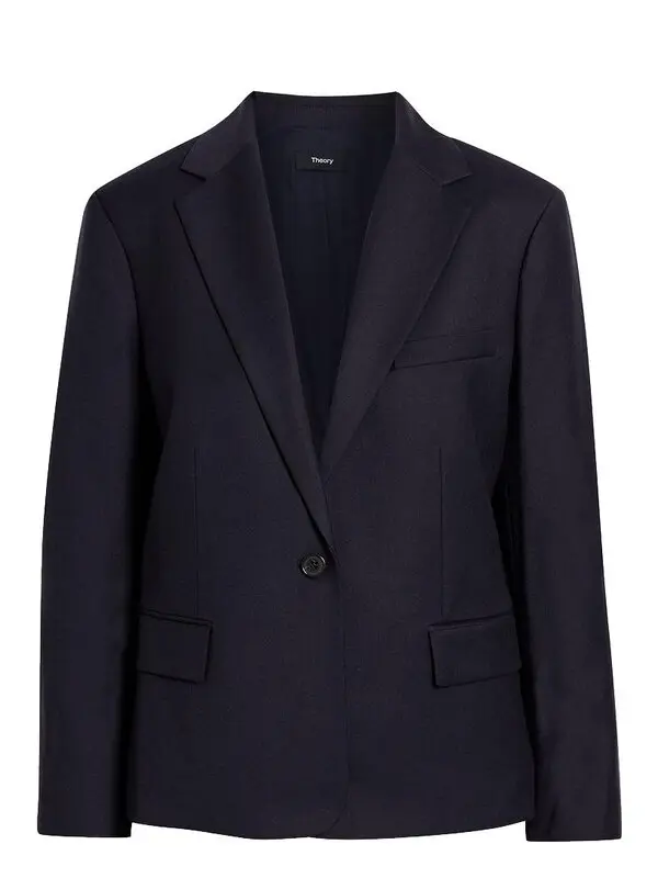 Theory Wool-twill Blazer - Navy