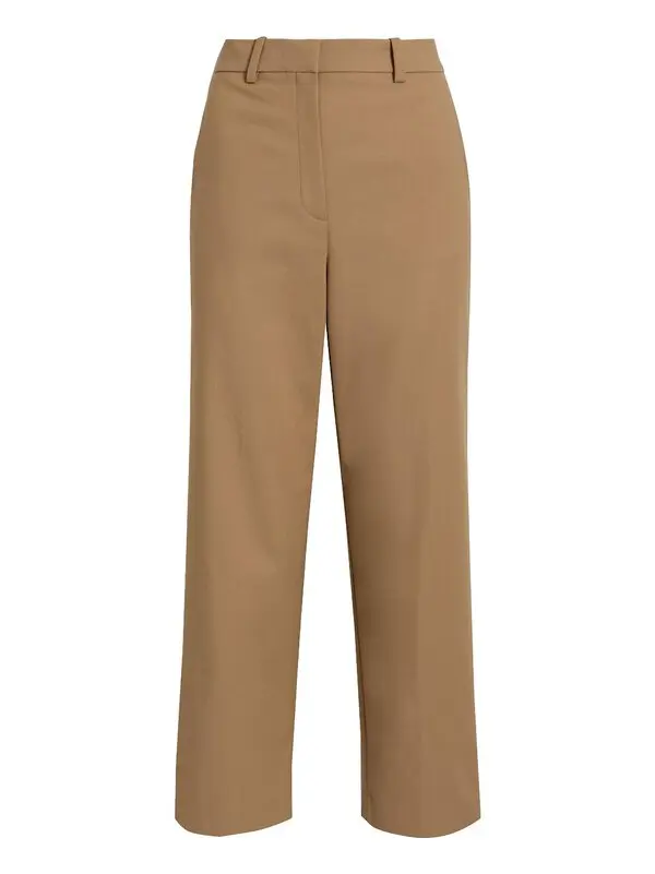 Theory Crepe Straight-leg Pants - Sand