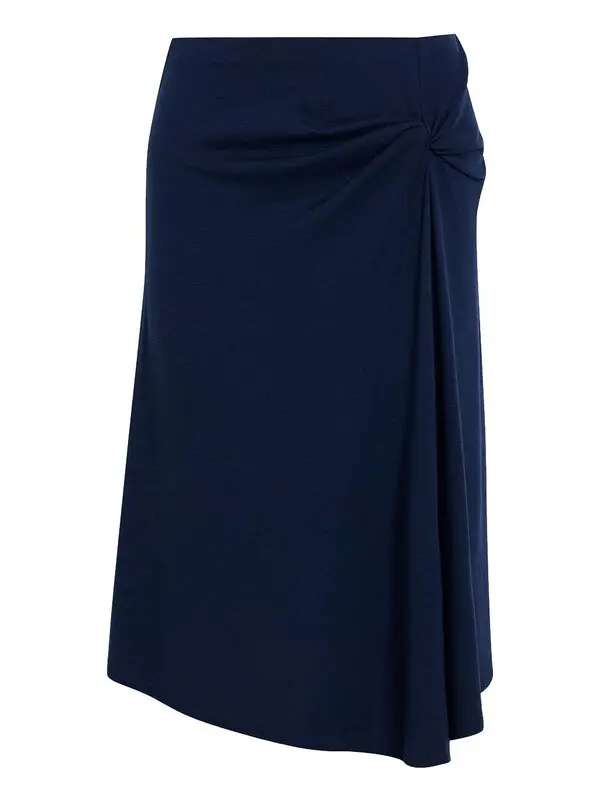 Theory Twisted Jersey Skirt - Navy