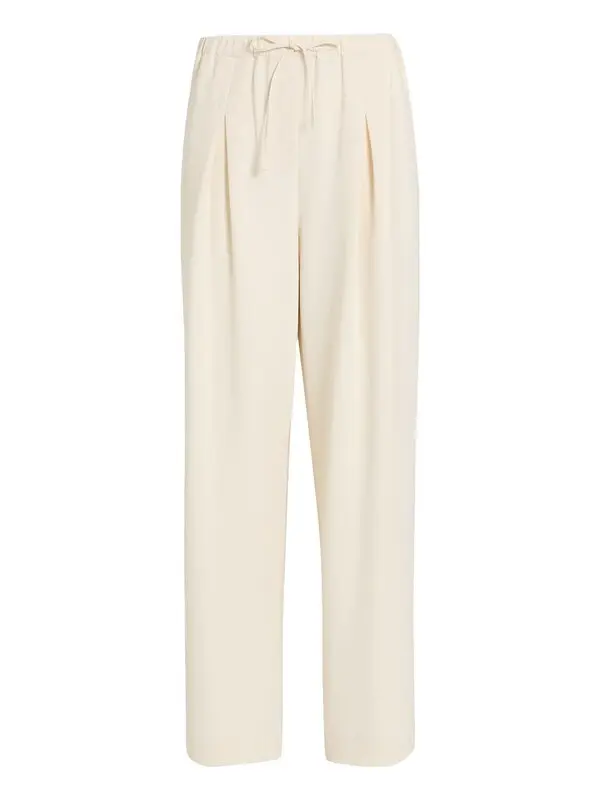 Theory Crepe Wide-leg Pants - Ivory