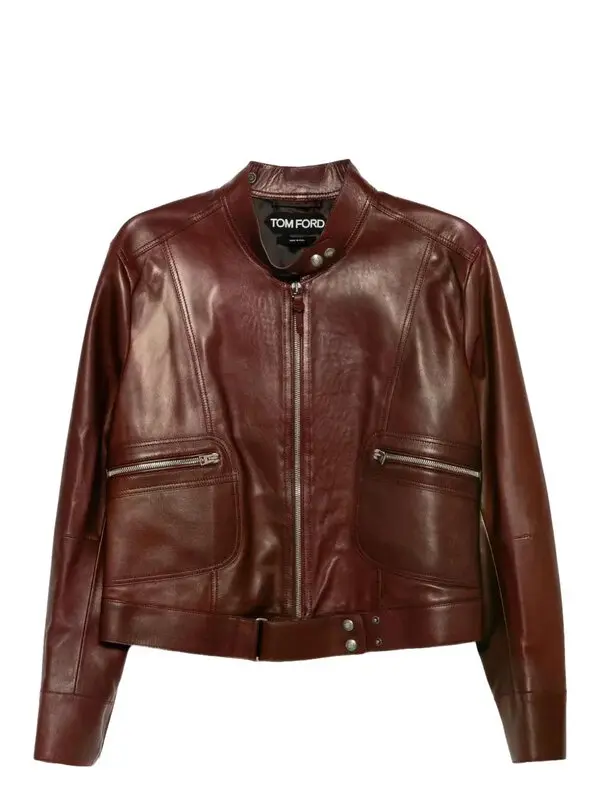 TOM FORD Leather Jacket - Red