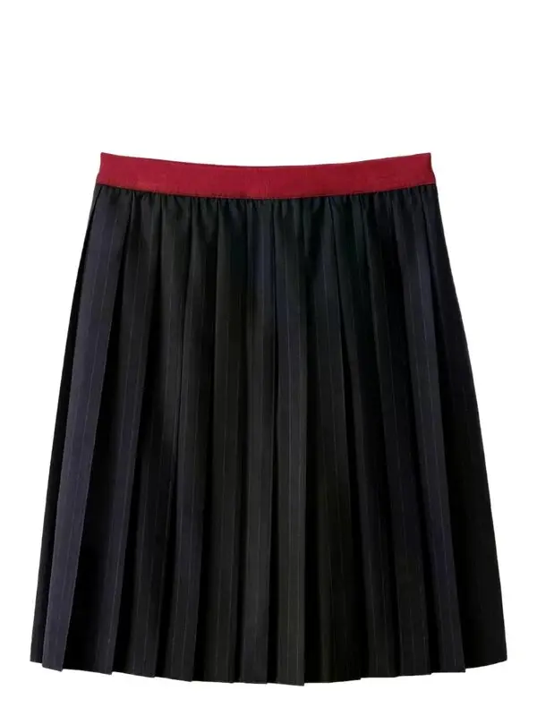 Miu Miu Pinstripe Pleated Skirt - Blue