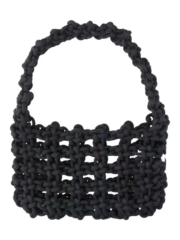 Kara Knotted Shoulder Bag - Black