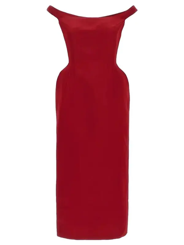 Magda Butrym Side-seam Detail Midi Dress - Red