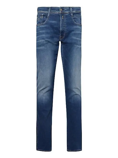 REPLAY Anbass Slim-fit Denim Jeans - Dark Blue