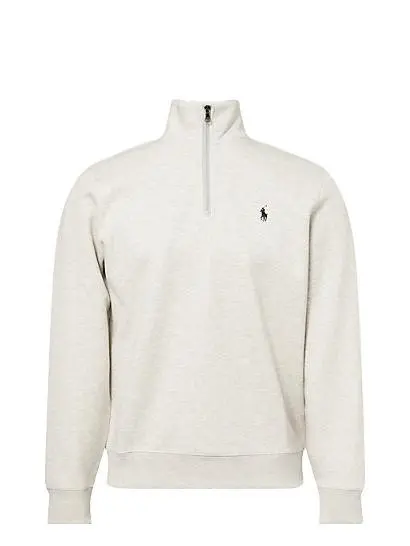 Polo Ralph Lauren Embroidered-logo Long-sleeve Cotton-jersey Sweatshirt - Grey