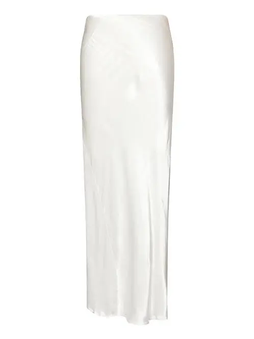 Dissh Satin Maxi Skirt - White