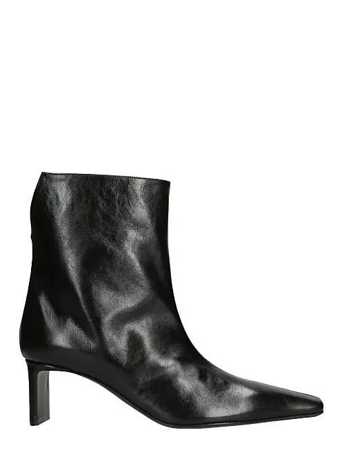 Khaite Ona 55 Leather Heeled Ankle Boots - Black