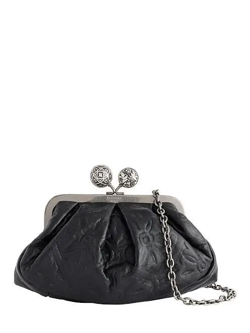 Max Mara Pasticcino Leather Clutch - Black