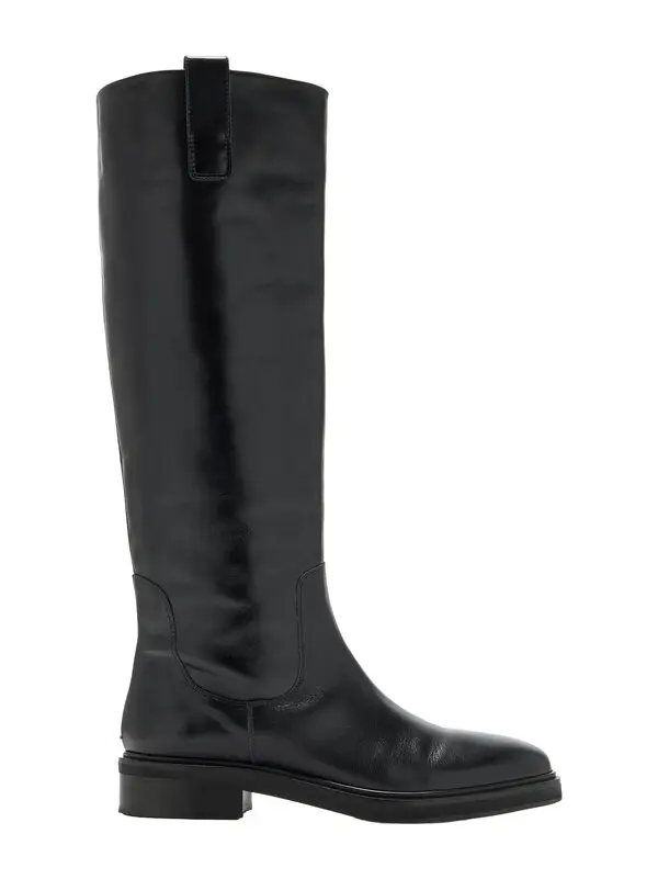 AeydĒ Henry Leather Knee Boots - Black