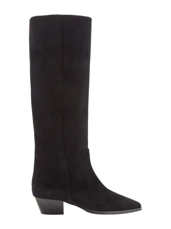 AeydĒ Medea Suede Knee Boots - Black