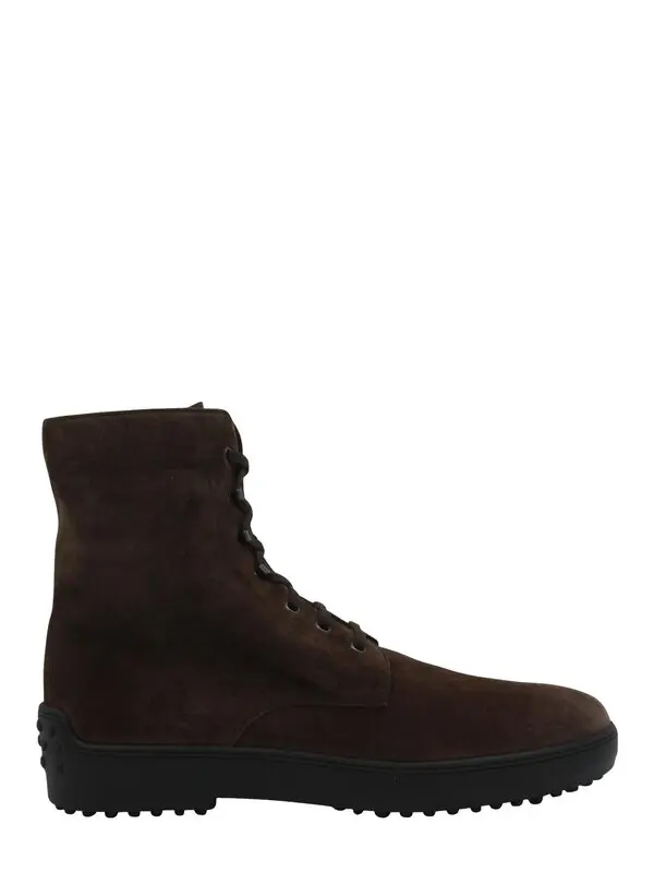 TOD'S Lace-up Leather Boots - Brown