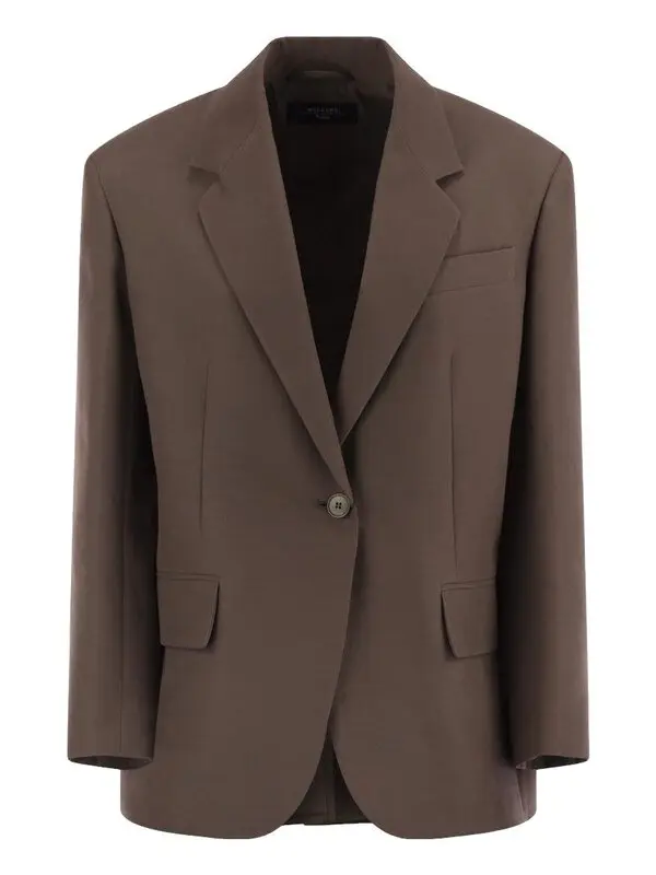 Max Mara Floc Cotton-blend Blazer - Brown