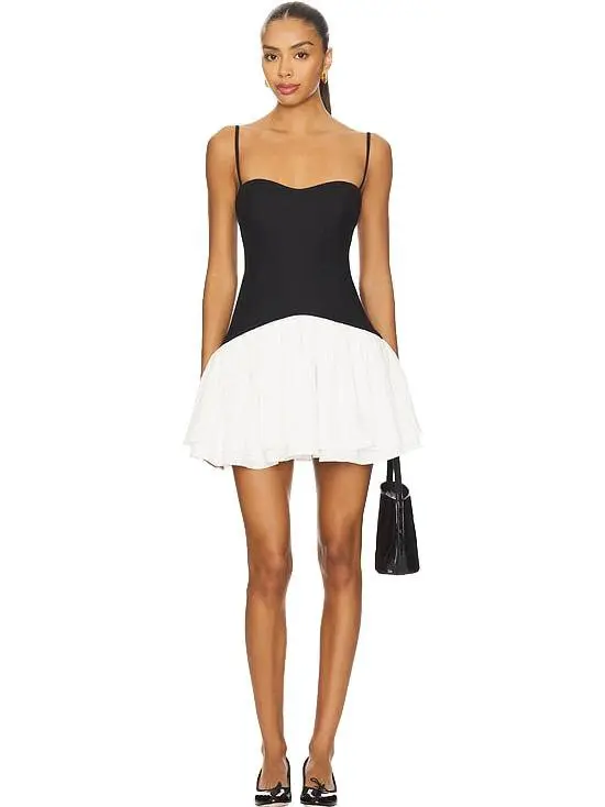 LOVERS AND FRIENDS Lorelie Mini Dress - Black & Ivory