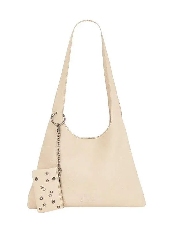 MARGESHERWOOD Large Halter Hobo Bag - Nude Nubuck