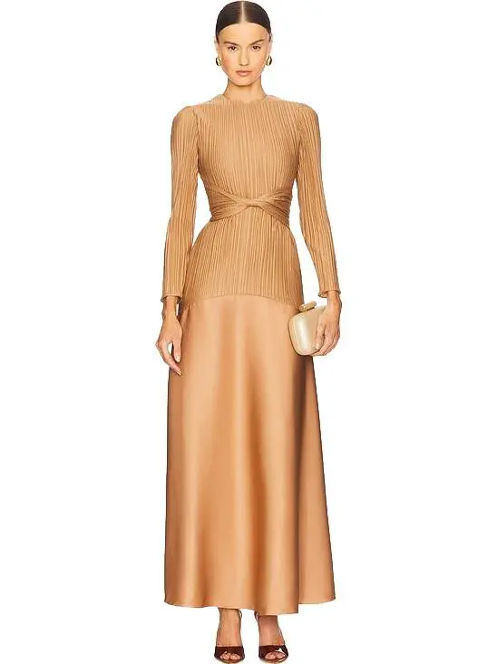 MAYLE VASQUEZ El Pez Long Dress - Mocha