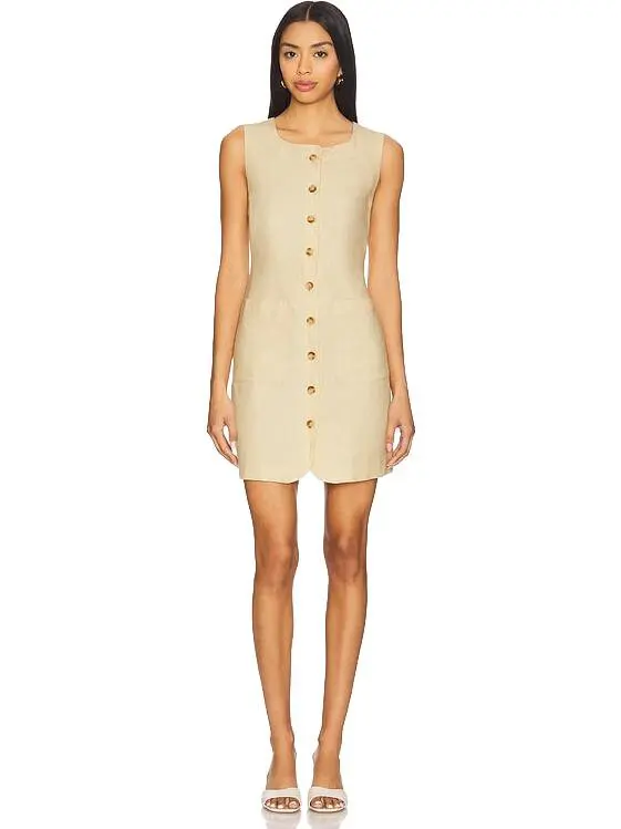 Posse Emma Button Down Mini Dress - Dusty Citron