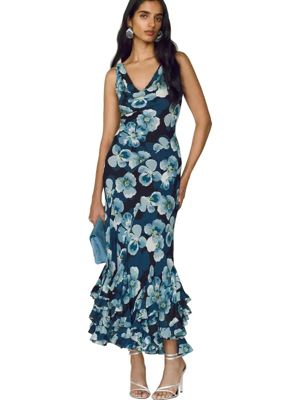 REFORMATION Evanthe Maxi Dress - Blue
