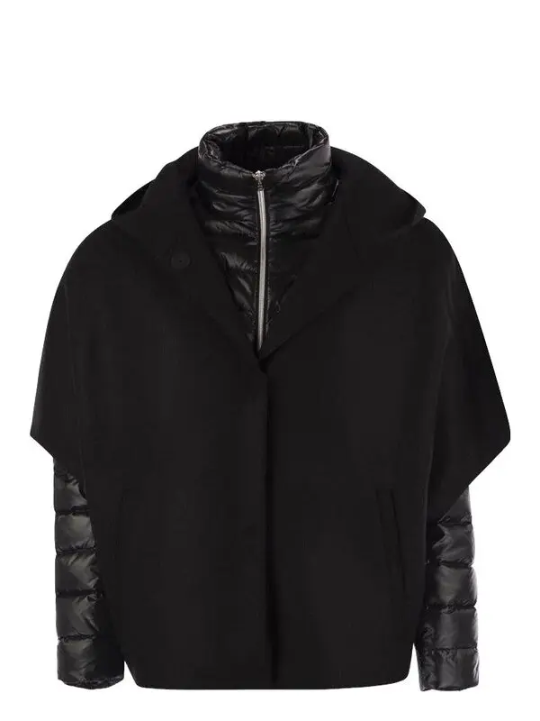Herno Ultralight Wool And Nylon Resort Hood - Black
