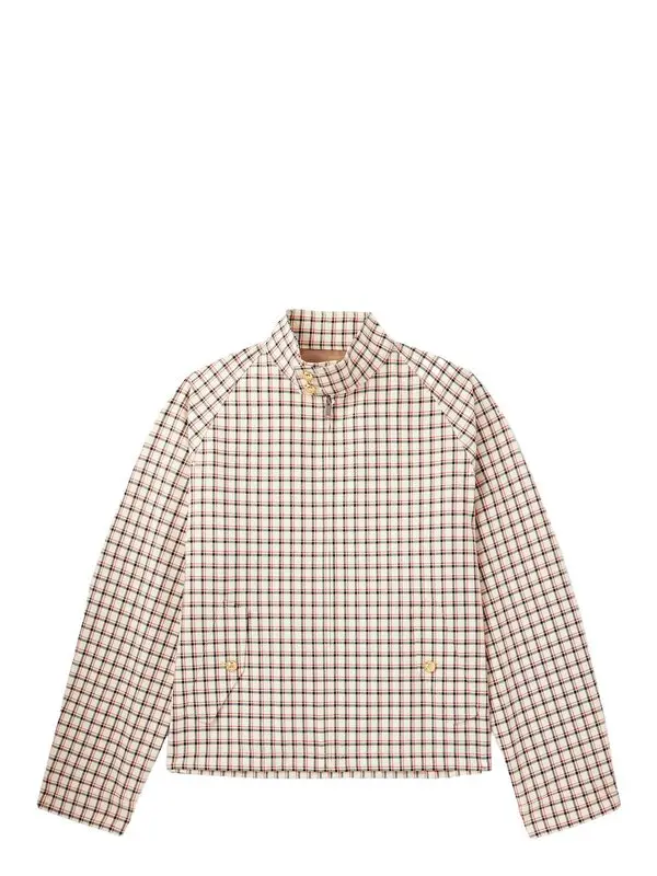 Valentino Garavani Checked Cotton-twill Jacket - Neutrals
