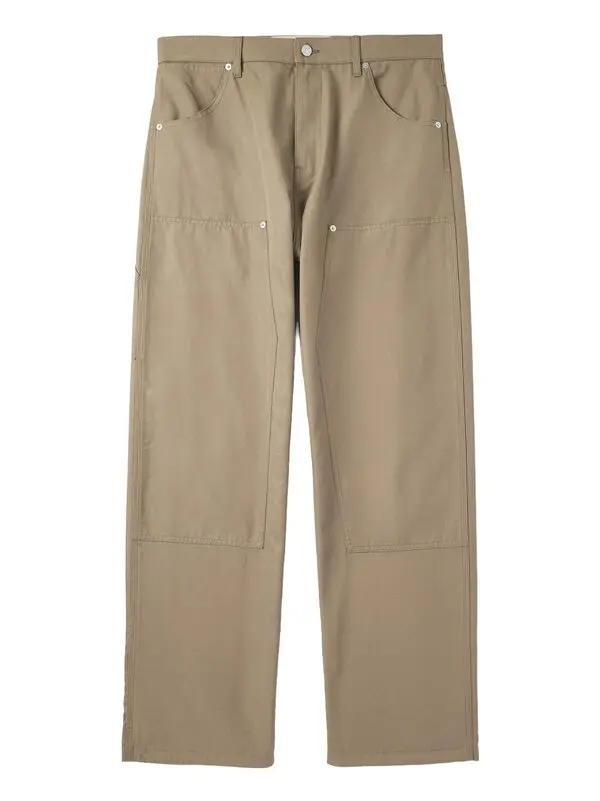 Valentino Garavani Straight-leg Cotton-canvas Cargo Trousers - Neutrals
