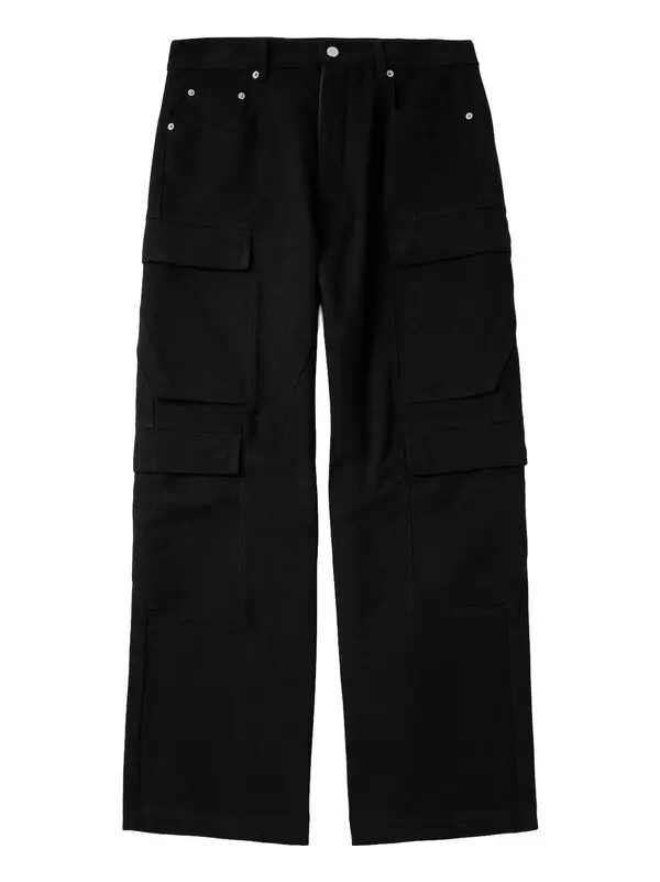 Rick Owens Straight-leg Cotton-twill Cargo Trousers - Black