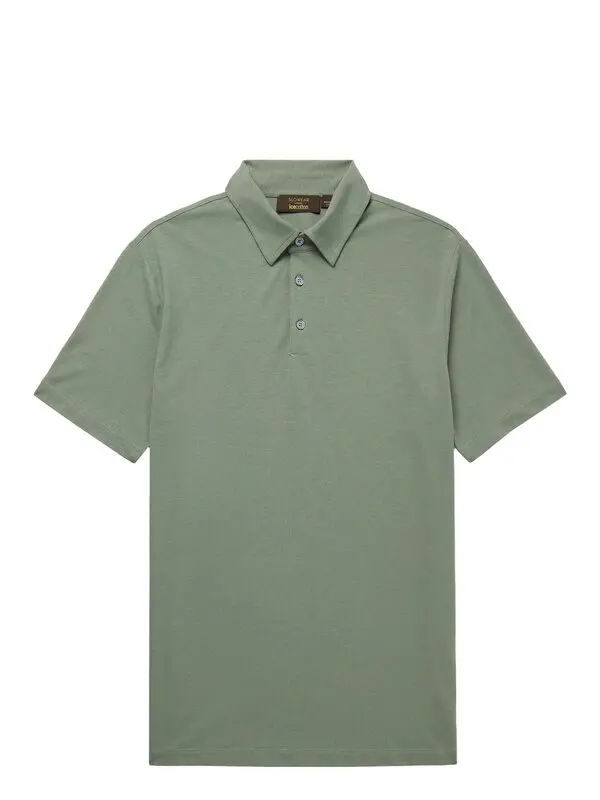 SLOWEAR Incotex Zanone Slim-fit Icecotton Polo Shirt - Green