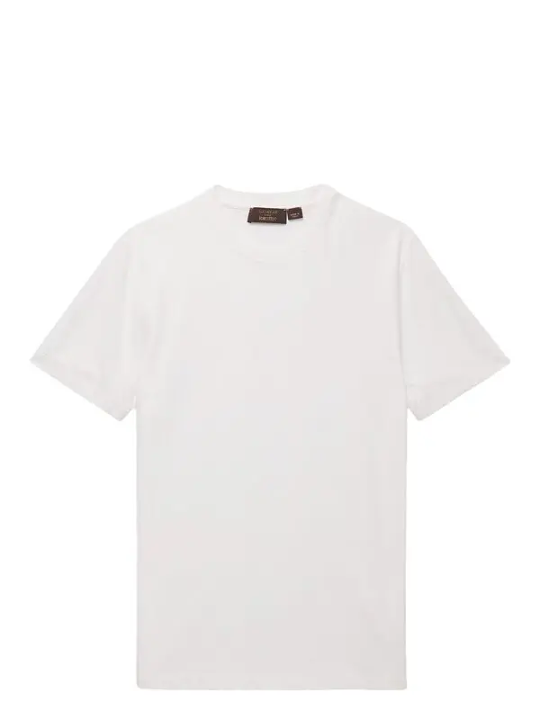 SLOWEAR Incotex Zanone Slim-fit Icecotton T-shirt - White