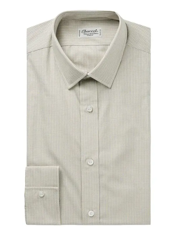 Charvet Checked Cotton-poplin Shirt - Yellow