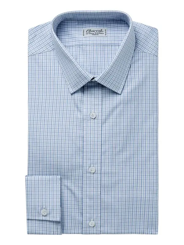 Charvet Checked Cotton-poplin Shirt - Blue