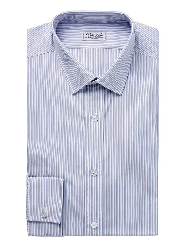 Charvet Striped Cotton-poplin Shirt - Blue