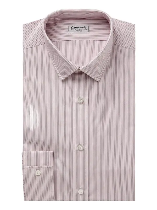 Charvet Striped Cotton-poplin Shirt - Pink
